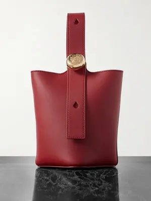 Loewe Pebble Leather Tote - Red