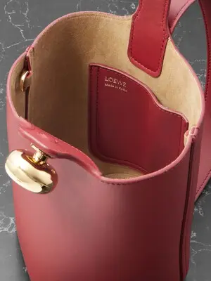 Loewe Pebble Leather Tote - Red