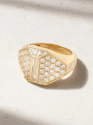 ANITA KO Hive 18-karat Diamond Ring - Gold