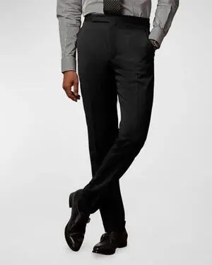 Ralph Lauren Purple Label Apos;s Gregory Hand-tailored Wool Serge Suit - Black