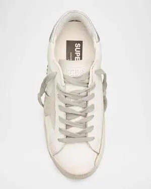 GOLDEN GOOSE Golden Goose Super-Star Leather Low-Top Sneakers White/ice/