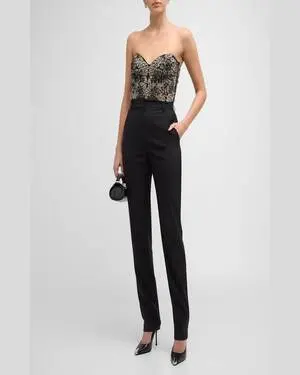 Alexander McQueen Beaded Corset Top