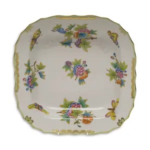 HEREND Square Porcelain Salad Bowl - Multi