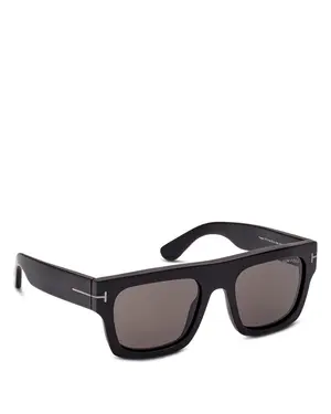 TOM FORD Fausto Square Sunglasses - Black/gray