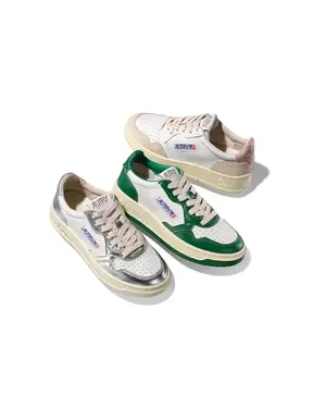 AUTRY Medalist Low Top Sneakers - White/green
