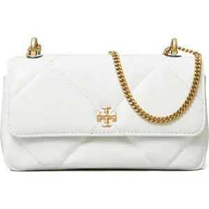 Tory Burch Tory Burch Kira Mini Quilted Leather Crossbody Bag Blanco