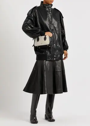 Khaite Farris Leather Bomber Jacket