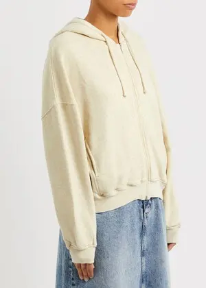 American Vintage Itonay Cotton-blend Hooded Sweatshirt - Cream