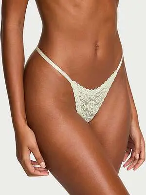 Victoria's Secret The Lacie Lace String Thong Panty - Green