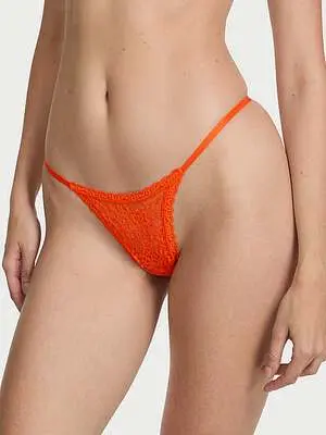 Victoria's Secret The Lacie Lace String Thong Panty Red