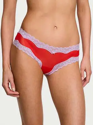 Victoria's Secret Tease Sheer Stripe High-leg Cheeky Panty Red