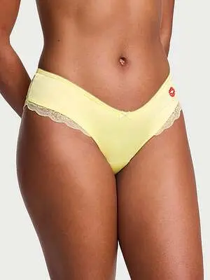 Victoria's Secret Tease Sheer Stripe High-leg Cheeky Panty Yellow