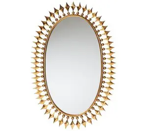 BAXTON STUDIO Rogier Antique Goldleaf Metal Accent Wall Mirror - One-color