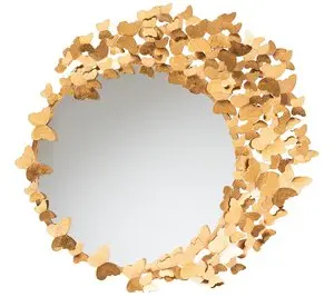 BAXTON STUDIO Tauriel Goldleaf Metal Accent Wal L Mirror - One-color