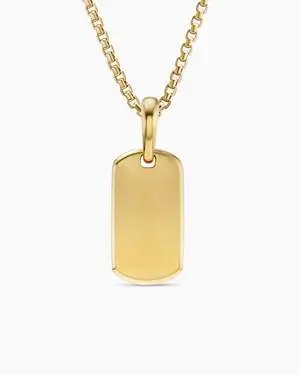David Yurman 18k Yellow Gold Chevron Tag - All 18k Yellow Gold