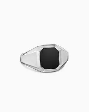 David Yurman Streamline® Signet Ring In Sterling Silver With Onyx - Black Onyx