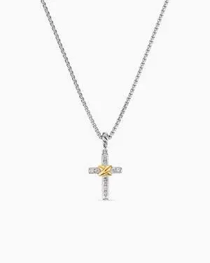 David Yurman Petite Cross Pendant Necklace - Diamond