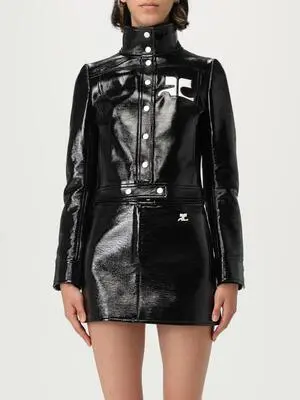 COURREGES Leather Jacket - Black