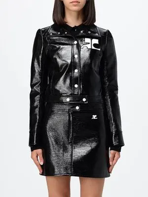 COURREGES Leather Jacket - Black