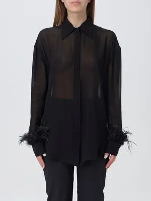 Pinko Feather-cuffed Shirt - Black