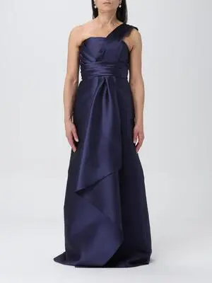 Alberta Ferretti One-shoulder Gown With Draped Skirt - Blue