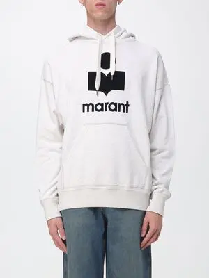 Isabel Marant Étoile Relaxed Fit Hoodie In Cotton With Contrast Logo - Beige