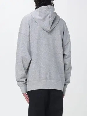 Isabel Marant Étoile Relaxed Fit Hoodie In Cotton With Contrast Logo - Grey