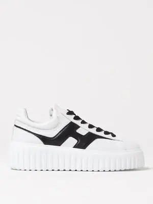 Hogan Hogan H-Stripes Smooth Leather Platform Trainers White