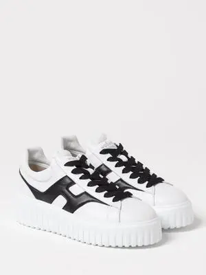Hogan H-stripes Smooth Leather Platform Trainers - White