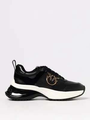 Pinko Love Birds" Embellished Sneakers - Black