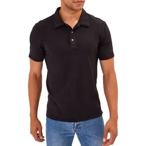 THREADS 4 THOUGHT Slub Jersey Polo Black