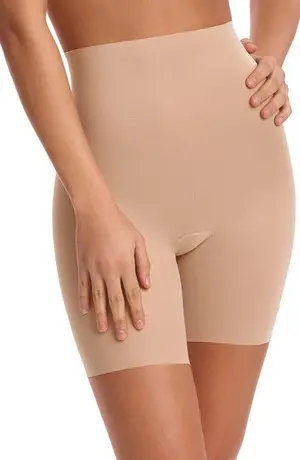 Commando Featherlight Control High Waist Shaping Shorts - Beige