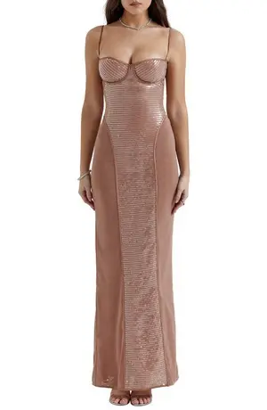 House Of Cb Paneled Evening Dresses