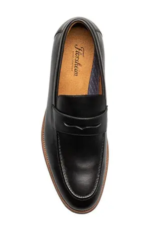 Florsheim Rucci Apron Toe Penny Loafer - Black