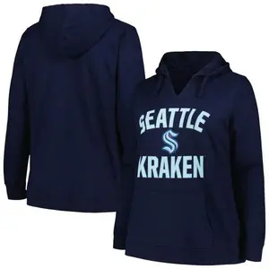 Profile Deep Sea Blue Seattle Kraken Arch Over Logo Pullover Hoodie - Navy