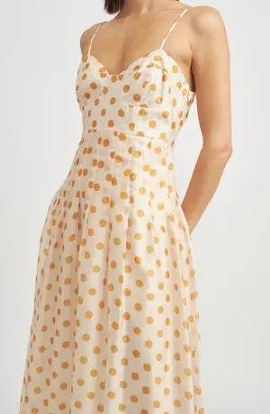 princess polly baby blue dress The Brown Polka Dot Dress Trend Is Taking Over Zara and M&S main image 0
