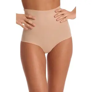 Commando Featherlight Control High Waist Shaping Briefs - Beige