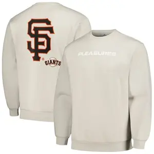 PLEASURES San Francisco Giants Ballpark Pullover Sweatshirt - Gray