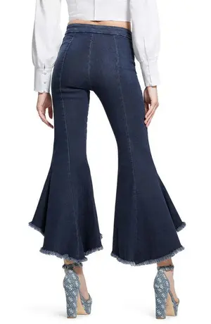 Guess Sofia 1981 Frayed Ankle Flare Jeans
