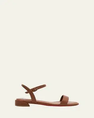 CHRISTIAN LOUBOUTIN Sweet Jane Ankle-strap Sandals - Cuoio