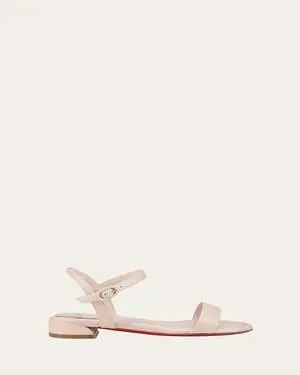 CHRISTIAN LOUBOUTIN Sweet Jane Ankle-strap Sandals - Leche