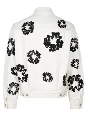 DENIM TEARS X Levi's Wreath-print Denim Jacket - White