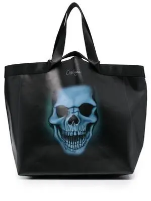 Ottolinger Large Skull-Print Tote Bag - Black | Editorialist