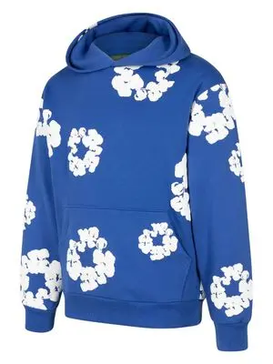DENIM TEARS Wreath-print Cotton Hoodie