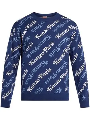 Kenzo All-over Monogram Jumper - Blue