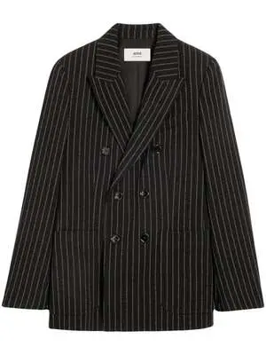 Ami Pinstripe-print Double-breasted Blazer
