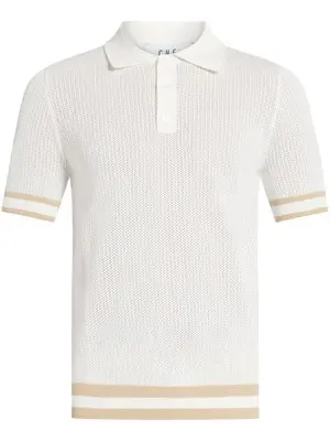 CHE Open-knit Cotton Polo Shirt - White