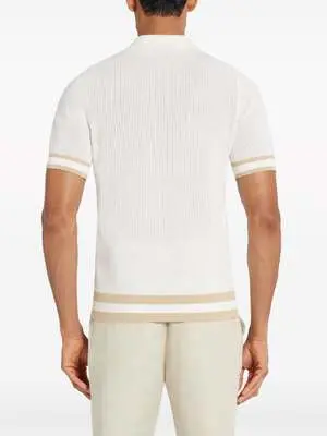 CHE Open-knit Cotton Polo Shirt - White