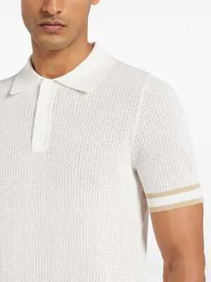 CHE Open-knit Cotton Polo Shirt - White