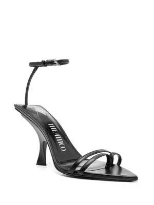 Attico Ester 95mm Leather Sandals - Black